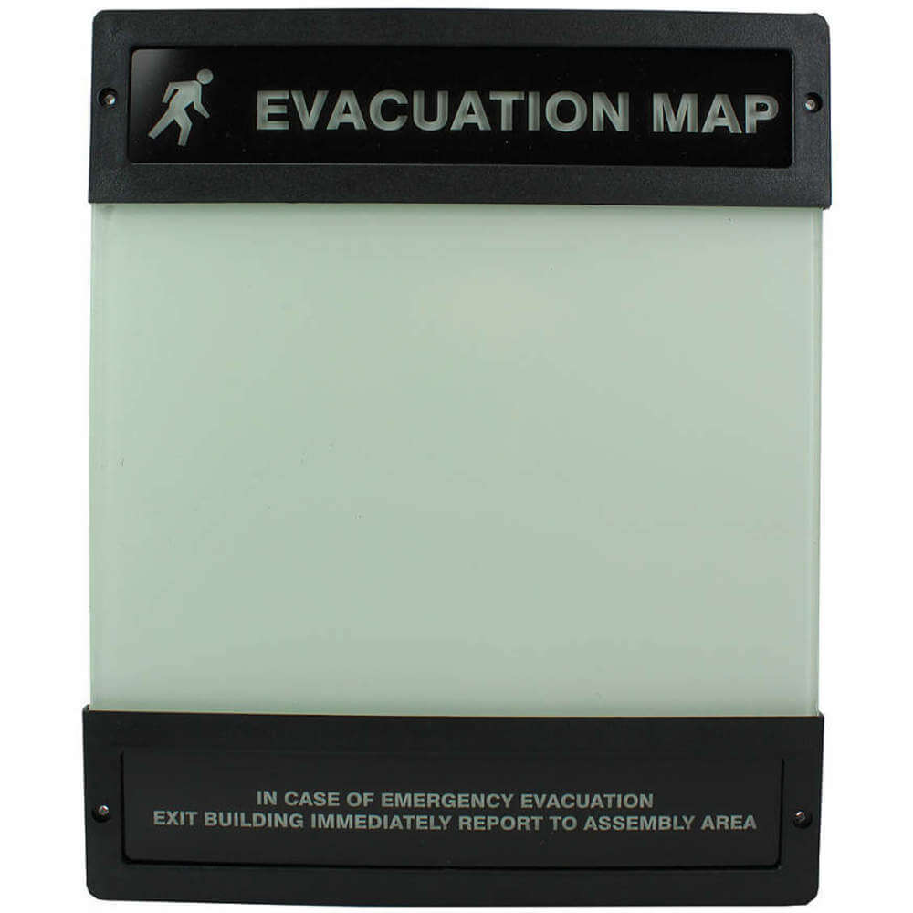 Accuform Signs DTA240 | 19TZ52 | Evacuation Map Holder 8-1/2 Inch x 11 Inch