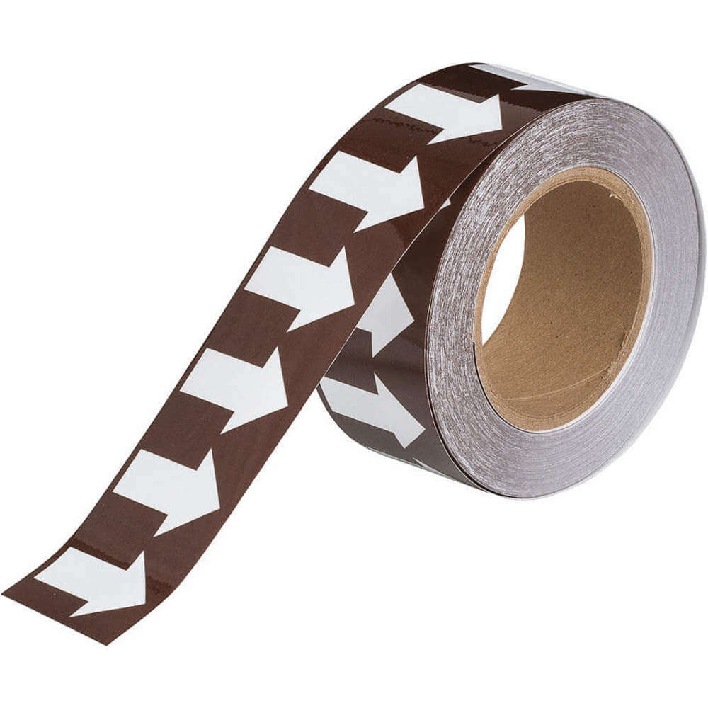 Brady 109938 | Arrow Tape 2 Inch Width x 30 yd. White/Brown Poly ...