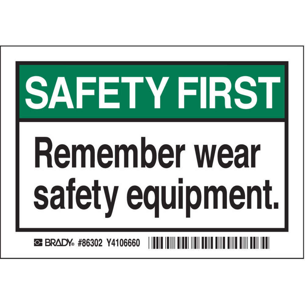 Brady 86302 | Safety Label 3-1/2 Inch H 5 Inch Width - PK5 | 3XAD6 ...