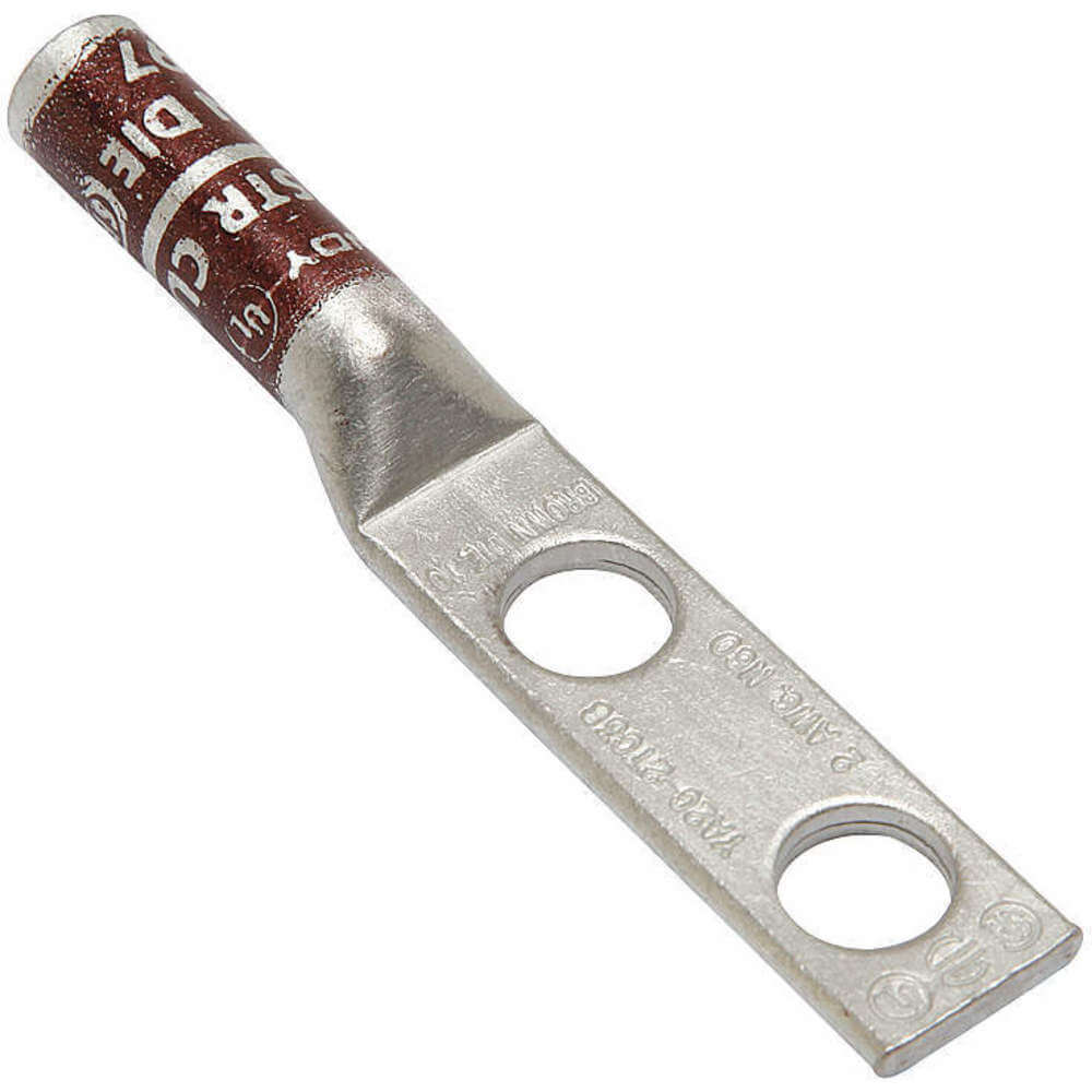 Burndy YA2C2TC38 | 22C359 | Long Barrel Telecom Cu Lug 2 Hole 2 Awg