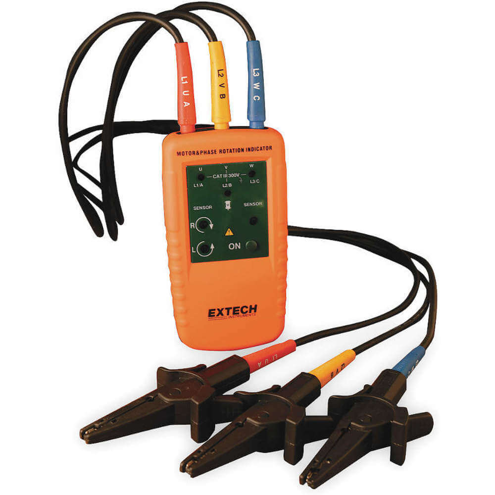 Extech 480403 | 1TZP7 | Phase Motor Rotation Tester 40-600vac | Raptor ...