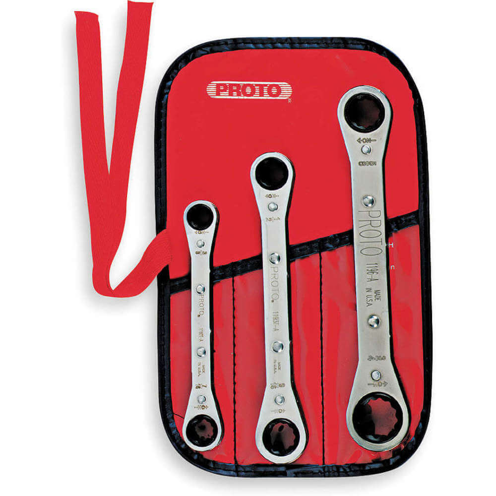 Proto JSCV-20S | 1WNC1 | Ratcheting Wrench Set, SAE, Black Chrome, 12 ...