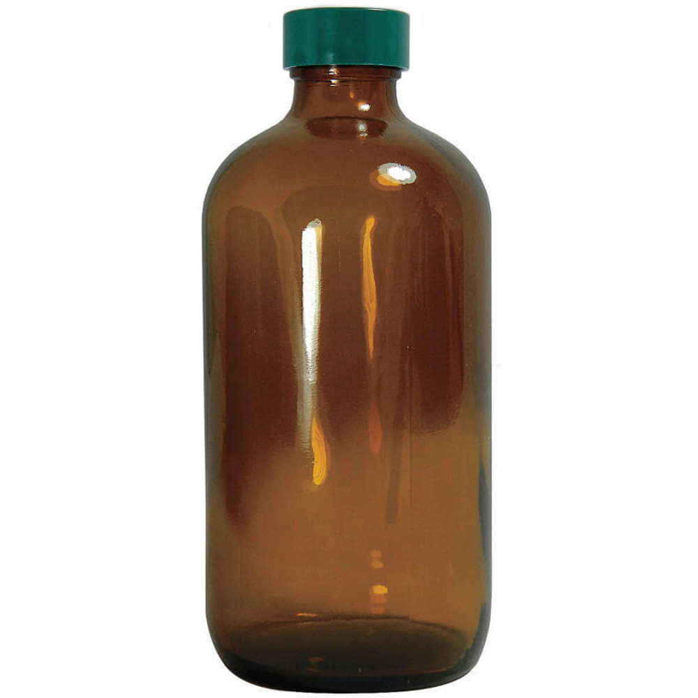 Qorpak GLC-02265 | 21RM95 | Bottle Safety Coated 16 Oz Boston Round PK12