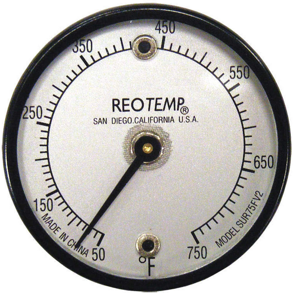 Reotemp SUR75FV2 | 3LPC2 | Bimetal Thermometer 2 Inch Dial 50 To 750f ...