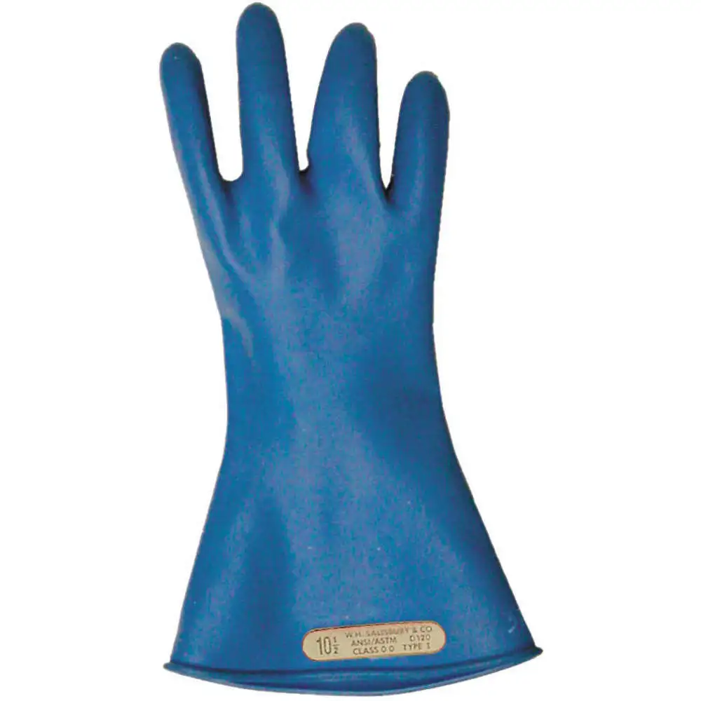 SALISBURY Class 0 Electrical Insulating Rubber Gloves, 11 Inch, Blue