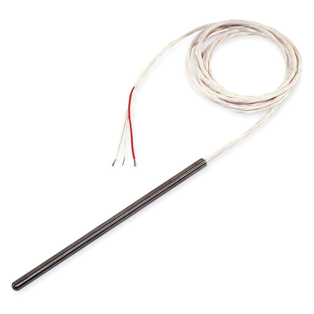 Tempco RTD00361 | 5ZY14 | Temperature Probe, 3-Wire Pt100 RTD, 1/4 x 6 ...