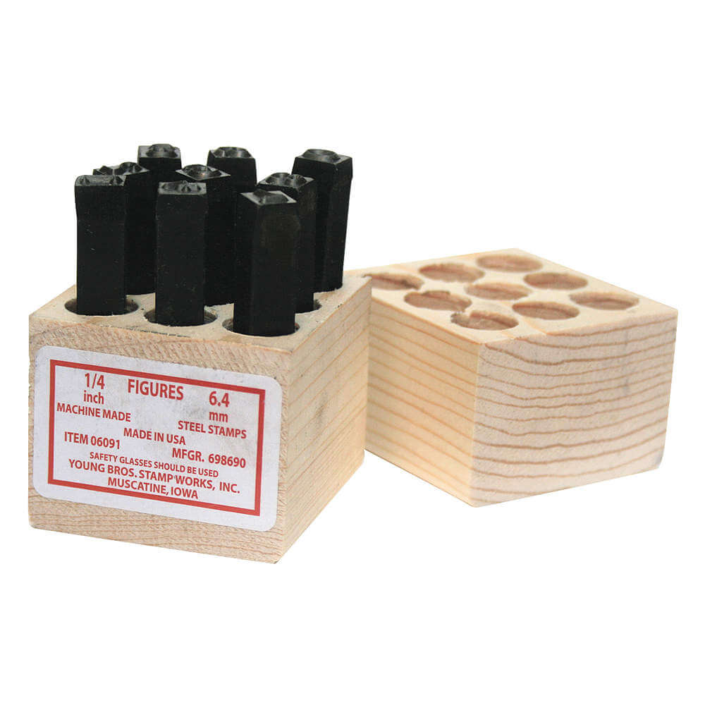 Young Bros. Stamp Works 03271 | 49VX06 | Letter Set, Steel, 1/8" Size