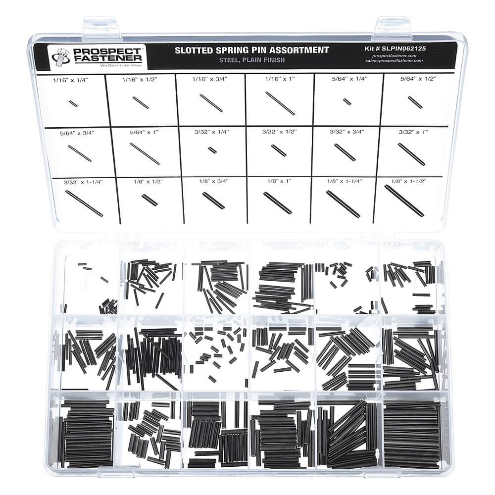 Approved Vendor SLPIN156219 | 6LF72 | Assortment Spring Pin, 405 Peices