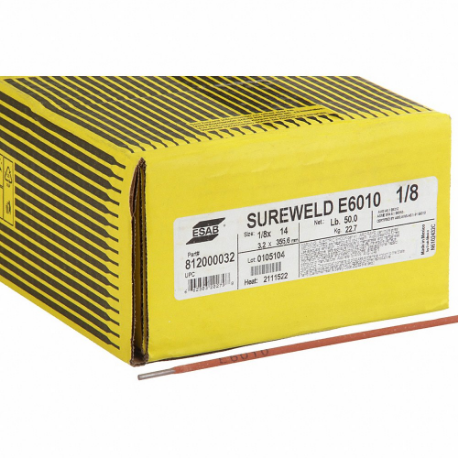 Esab 812000032 | 400G30 | Stick Electrode, Carbon Steel, E6010, 1/8 ...
