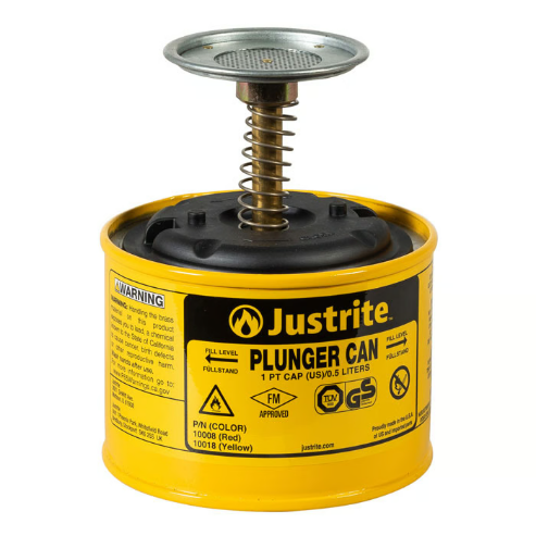 Justrite Plunger Cans