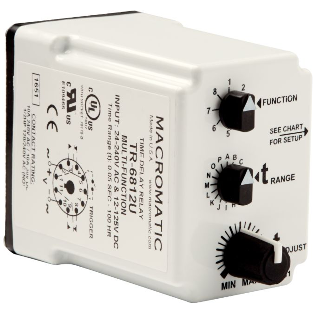 Macromatic TR-6 Series Time Delay Relay | Raptor Supplies Worldwide