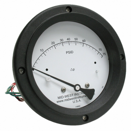 Midwest Instruments 120SC-00-O-AA-10P | 783YT3 | Differential Pressure ...