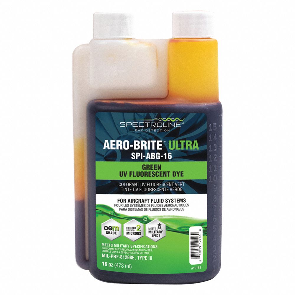 Spectroline SPI-ABG-16 | 55NH85 | Fluorescent Leak Detection Dye, 16 oz ...