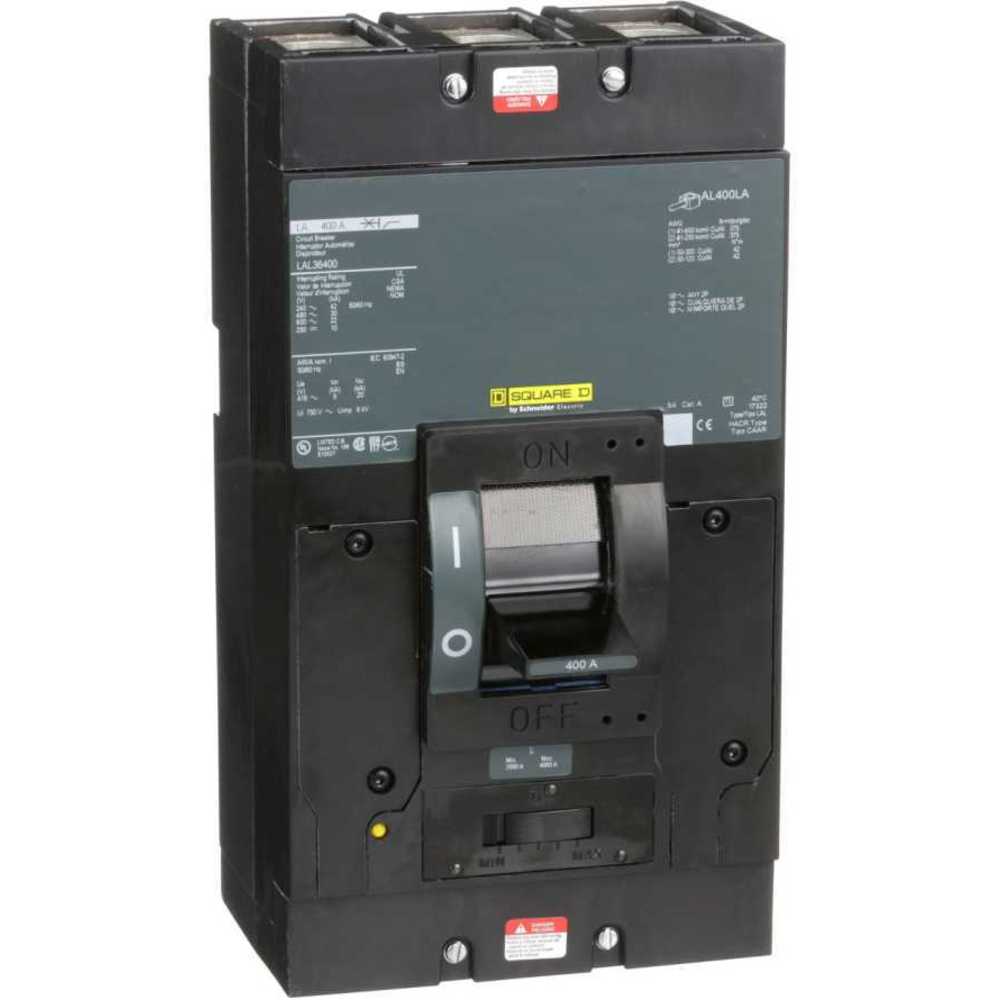 Square D LAL36400 | 5B918 | Molded Case Circuit Breaker, LAL, 400 A ...