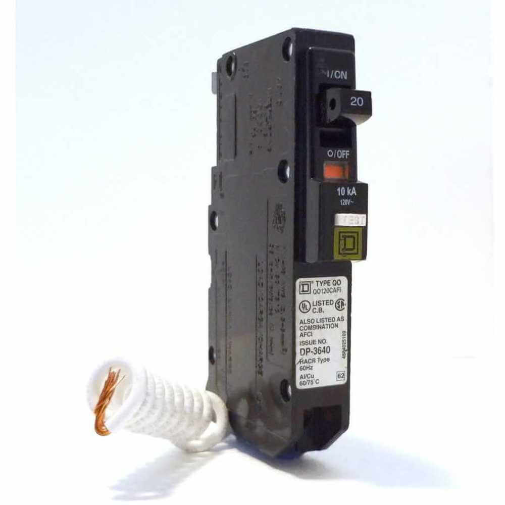 Square D QO120PCAFI | 30YE78 | Miniature Circuit Breaker 20a 1 Pole 10k