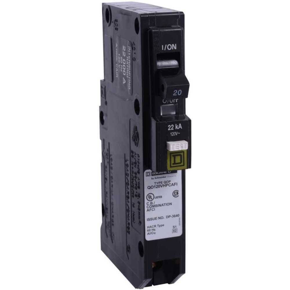 Square D QO120PCAFI | 30YE78 | Miniature Circuit Breaker 20a 1 Pole 10k