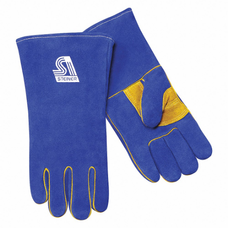 Steiner Industries 2519B-X | 62XU57 | Weld Gloves, XS, Blue B-Series ...
