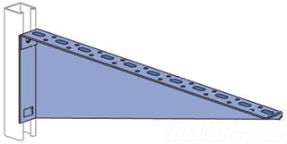 Unistrut P2501L-GR | Shelf Tray Bracket, Left Hand, 26 Inch Size, Perma ...