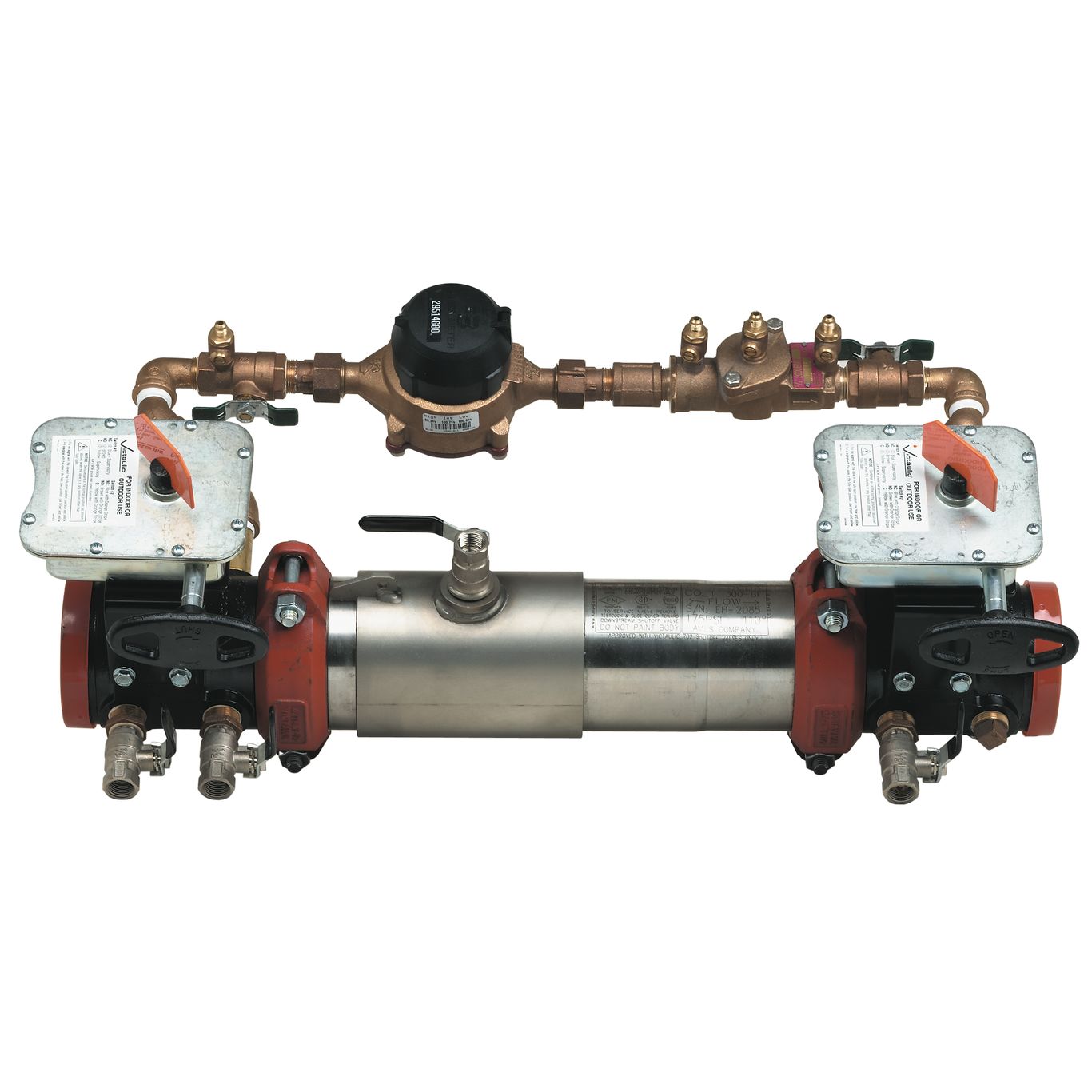 Watts C300-BFG-GPM 4 | Double Check Detector Backflow Assembly, 4 Inch ...
